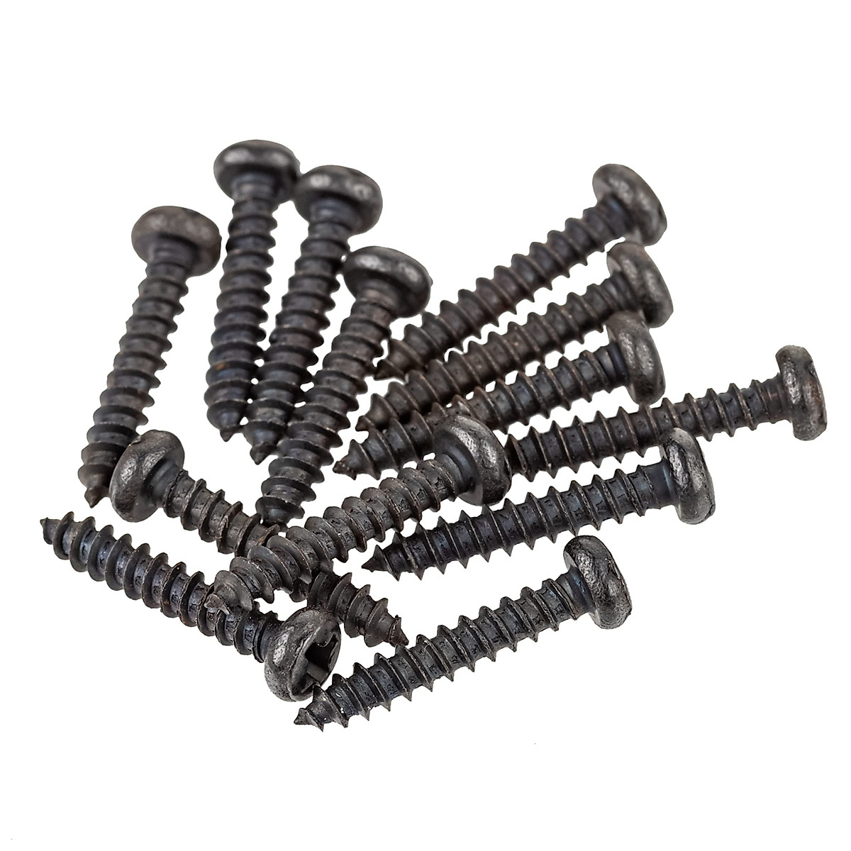 #2 x 1/2" Black Pan Head Phillips Drive Wood Screws - Pack of 25 - Self Tapping Screws for Wood - PH212-SBL
