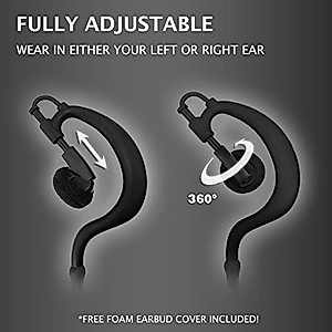 ProMaxPower G-Shape Earbud Earpiece with PTT Mic for Motorola Radios MOTOTRBO XPR6550, XPR7350, XPR7550e, XPR7580e, APX900, APX4000, APX6000, MTP850S