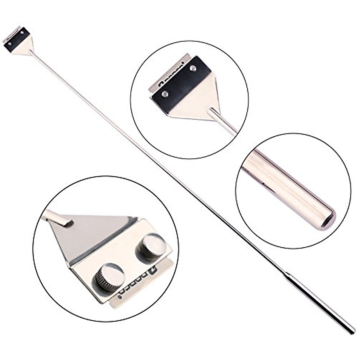 Katfort Aquariums Glass Scraper, 25.6inch/65cm Fish Tank Algae Scraper, Aquarium Scraper for Glass Tanks, Stainless Steel Cleaning Tool Kit with 10 Blades, Razor Scraper for Glass Aquarium