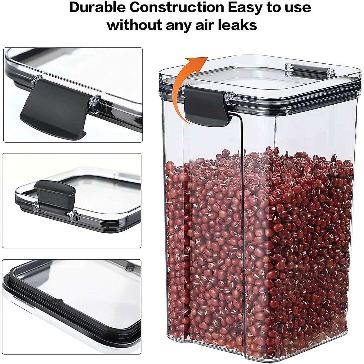 Cereal Container Storage Set,Airtight Food Storage Containers with Lids,Airtight Large Dry Food Storage Containers,BPA Free Dispenser Plastic Cereal Storage Containers (121.2 oz,2 PC)