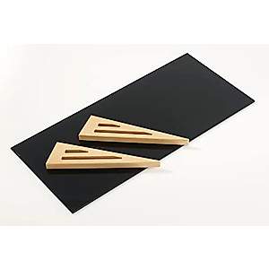 LTL Home Products Puzzle Glass Wall Shelf Kit, 7" x 24", Jet Beech