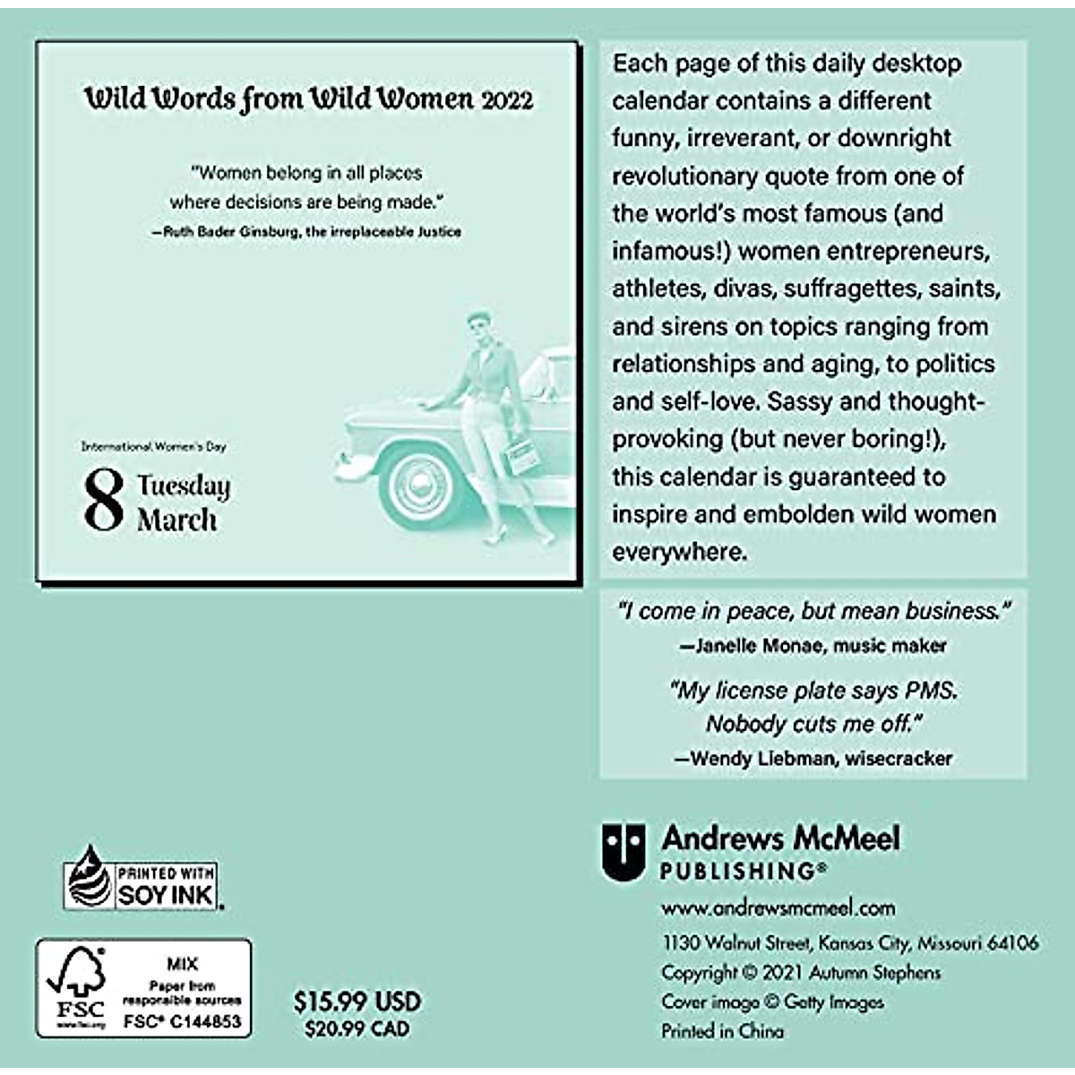 Wild Words from Wild Women 2022 Day-to-Day Calendar