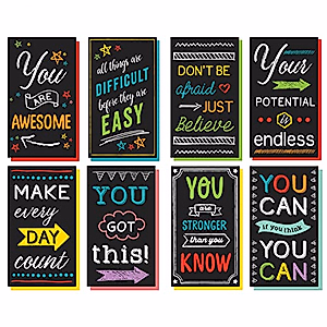 Iconikal Inspirational Motivating Thankful Mini Quote Cards, Blank Back, 200-Count
