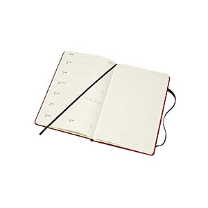 Moleskine Limited Edition Peanuts 12 Month 2022 Weekly Planner, Hard Cover, Large (5" x 8.25"), Scarlet Red