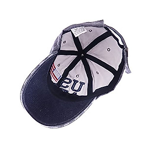 Anna-Kaci USA American Flag Hat for Men and Women US Army Letter Embroidered Color Block Washed Cotton Baseball Cap, Grey
