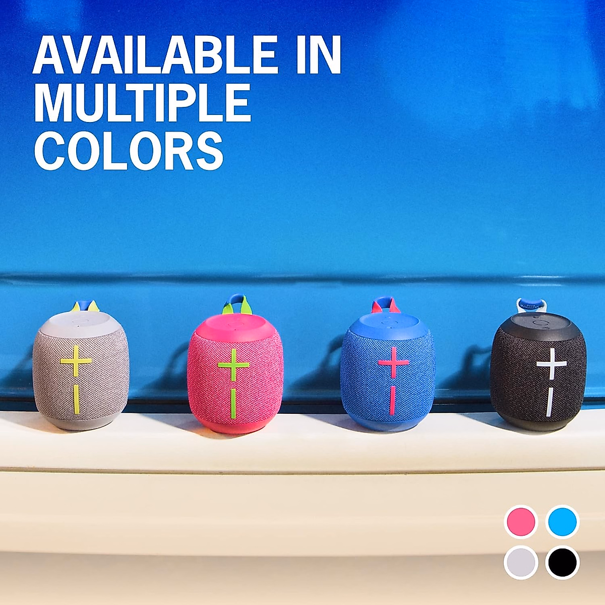 Ultimate Ears WONDERBOOM 3, Small Portable Wireless Bluetooth Speaker, Big Bass 360-Degree Sound for Outdoors, Waterproof, Dustproof IP67, Floatable, 131 ft Range - Hyper Pink (Renewed)