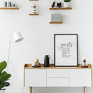 Guests-We're Glad to Have You - Welcome Sign Wall Art, Modern Typographic Wall Print - Perfect Home Decor, Guest Room Decor, Cabin & Lake House Decor Inviting Message for Guests - Unframed - 11 x 14