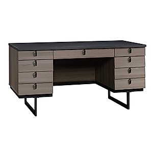 Sauder International Lux Executive Desk, L: 60.0" x W: 28.98" x H: 30.0", Diamond Ash Finish