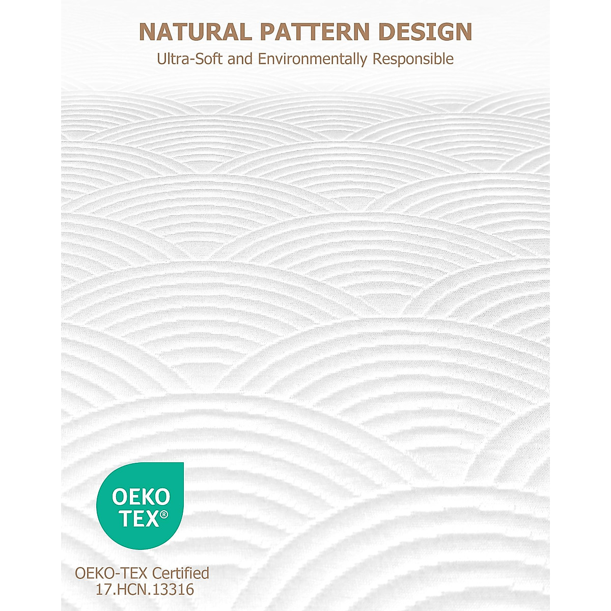 Zenzy 3" Full Waterproof Mattress Topper Cover, [100% Waterproof] [Ultra-Soft] Cover for Mattress Topper, Washable & with Adjustable Straps, Oeko-TEX Certified [Only Cover]- White