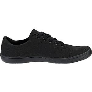 WHITIN Men's Fashion Barefoot Knit Minimalist Sneakers Wide Fit Toe Box Low Drop Sole Size 9 Minimus Casual Minimal Laces Up Shoes Flat All Black 42