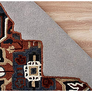 Lr Home Bold Southwestern Summer Cabin Medallion Shape Rug, 7' x 7'