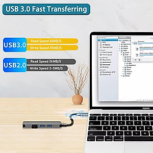 USB Hub 3.0 with 4 Ports, VIENON Aluminum USB C to USB 3.0 Hub USB Splitter for MacBook, Mac Pro/Mini, iMac, Ps4, PS5, Surface Pro,Flash Drive, Samsung and More USB-C Laoptop
