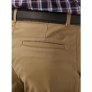 Wrangler Men's Riata Flat Front Relaxed Fit Casual Pant, Khaki, 30X36