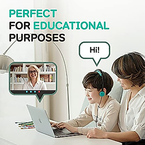 Bengdii Bee Off Ear Headphones, Max Comfort Ear Speakers, Noncontact Earpieces, Lightweight Open Ear Headsets, Microphone, 3.5mm Jack for School/Teens/Kids/Phone/Tablet/Laptop, Korean Made, Mint