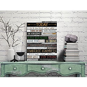 ZHAOSHOP Black and White Wall Art - Motivational Wall Art for Office - Inspirational Wall Decor for Bedroom 16" W x 12" H Stretched and Framed Ready to Hang