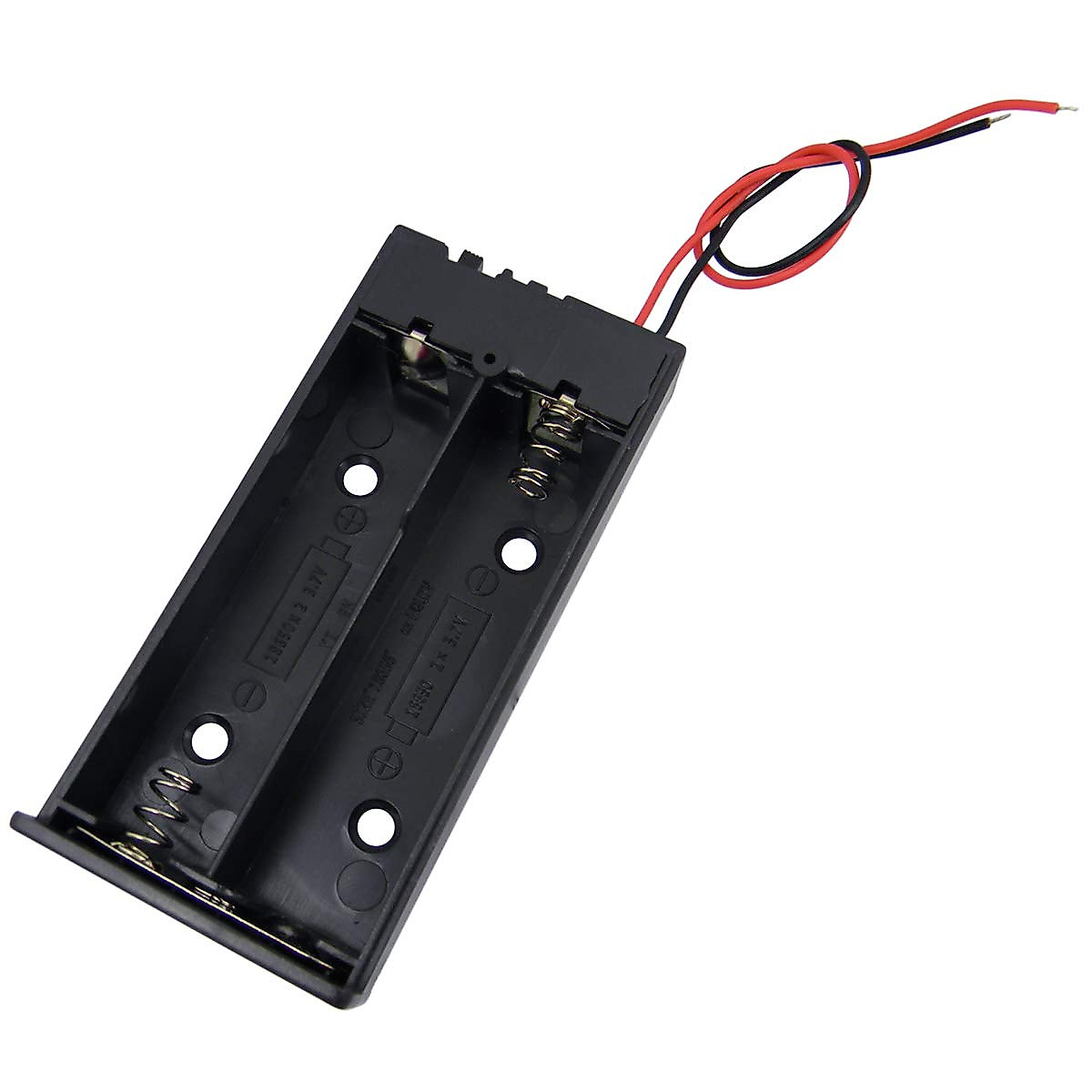 QY 3Set Black 18650 Lithium Battery Holder Case Storage Box with Thicker Wires and ON/Off Switch