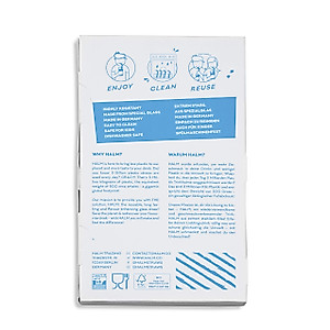 Halm Glass Straws - 6x Reusable 8 inch Drinking Straws clear + Plastic-Free Cleaning Brush - Made in Germany - Dishwasher Safe - Straight - Perfect for Smoothies, Cocktails