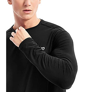 Base Layer Men Long Sleeve Shirt(Black,L)