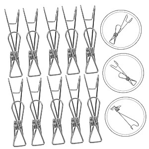 ABOOFAN 48 Pcs Golden Hook Over Door Hanger Towel Racks Bathroom Rack Towel Hanger for Bathroom Tail Wire Over Door Towel Rack Bathroom Towel Rack On The Door Towel Clip Stainless Steel