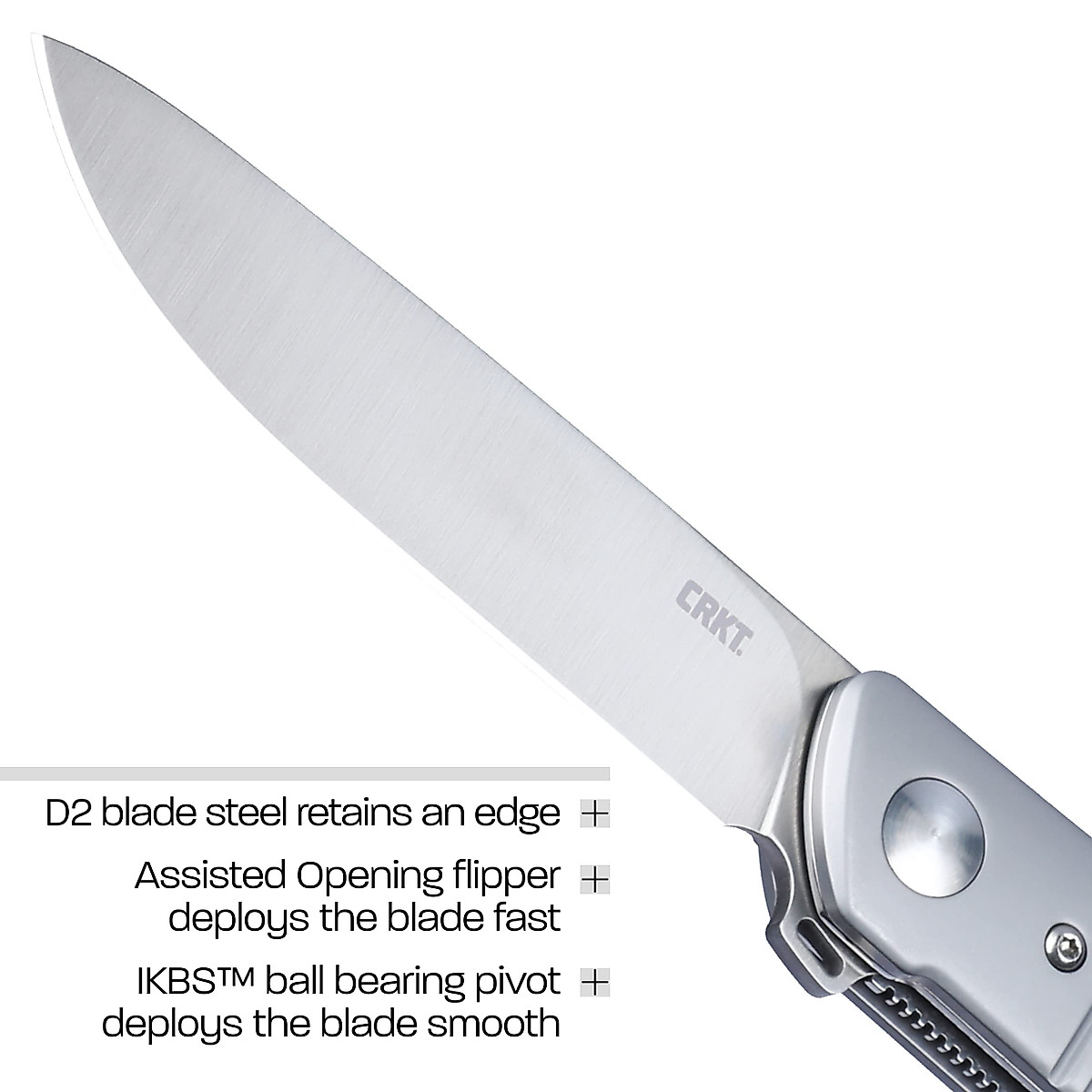CRKT Bamboozled EDC Folding Pocket Knife: Assisted Open Everyday Carry, Liner Lock, G10 Handle w/Stainless Steel Bolster 5720