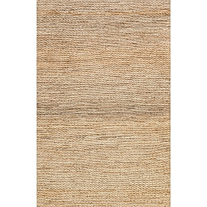 nuLOOM Hailey Hand Woven Jute Area Rug, 6' Square, Natural