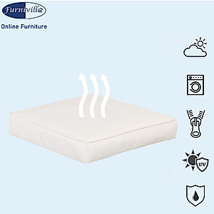 Furnivilla 14-Piece Patio Furniture Conversation Sets Cushion Covers Patio Sets Cushion Covers Replacement for 7-Piece Outdoor Furniture Set (Beige)