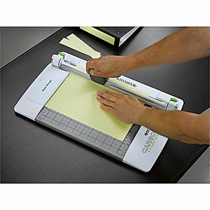 Westcott 12" CarboTitanium 45mm Rotary Metal Base Trimmer, White, Green (16718)