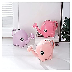 Pot Watering Bottle Indoor Outdoor Children Elephant 1L Plastic Watering Can Garden Lawn Gardening Tools Cute Cartoon Water Bottle (Color : Rose Red)