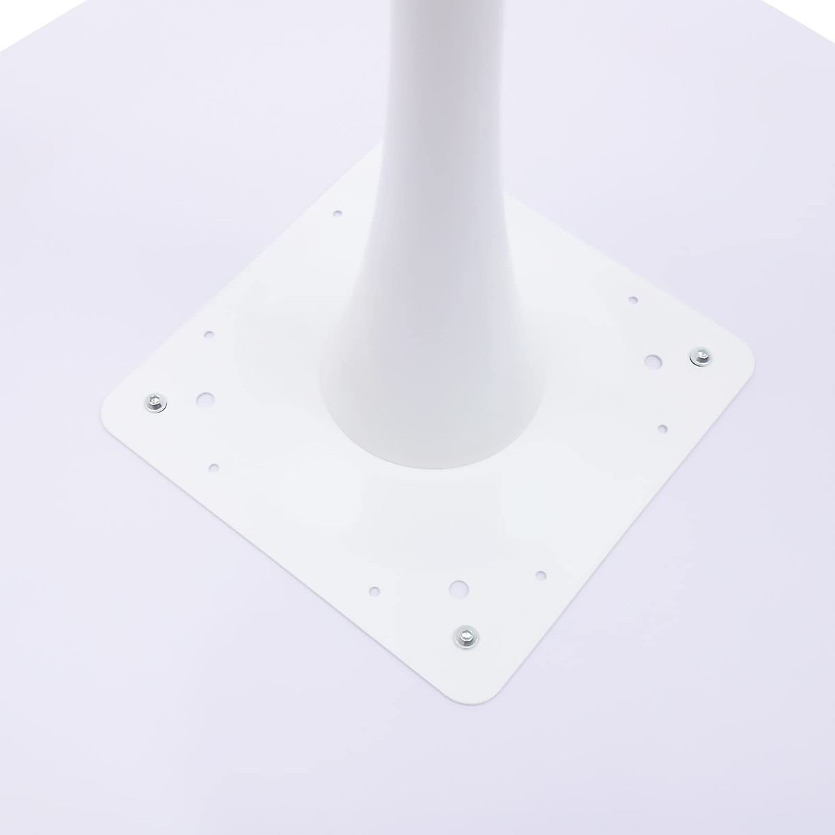 Fichiouy Round Coffee Dining Table with MDF Top Size: 31.5 * 28.7 * 19.7inch, Modern Milk Tea Table Round Pedestal Iron Dining Table Max Load: 165.35LBS