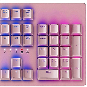 Mechanical Gaming Keyboard RGB LED Backlit Wired Keyboard with Switches for Windows Gaming PC (104Keys, pink)