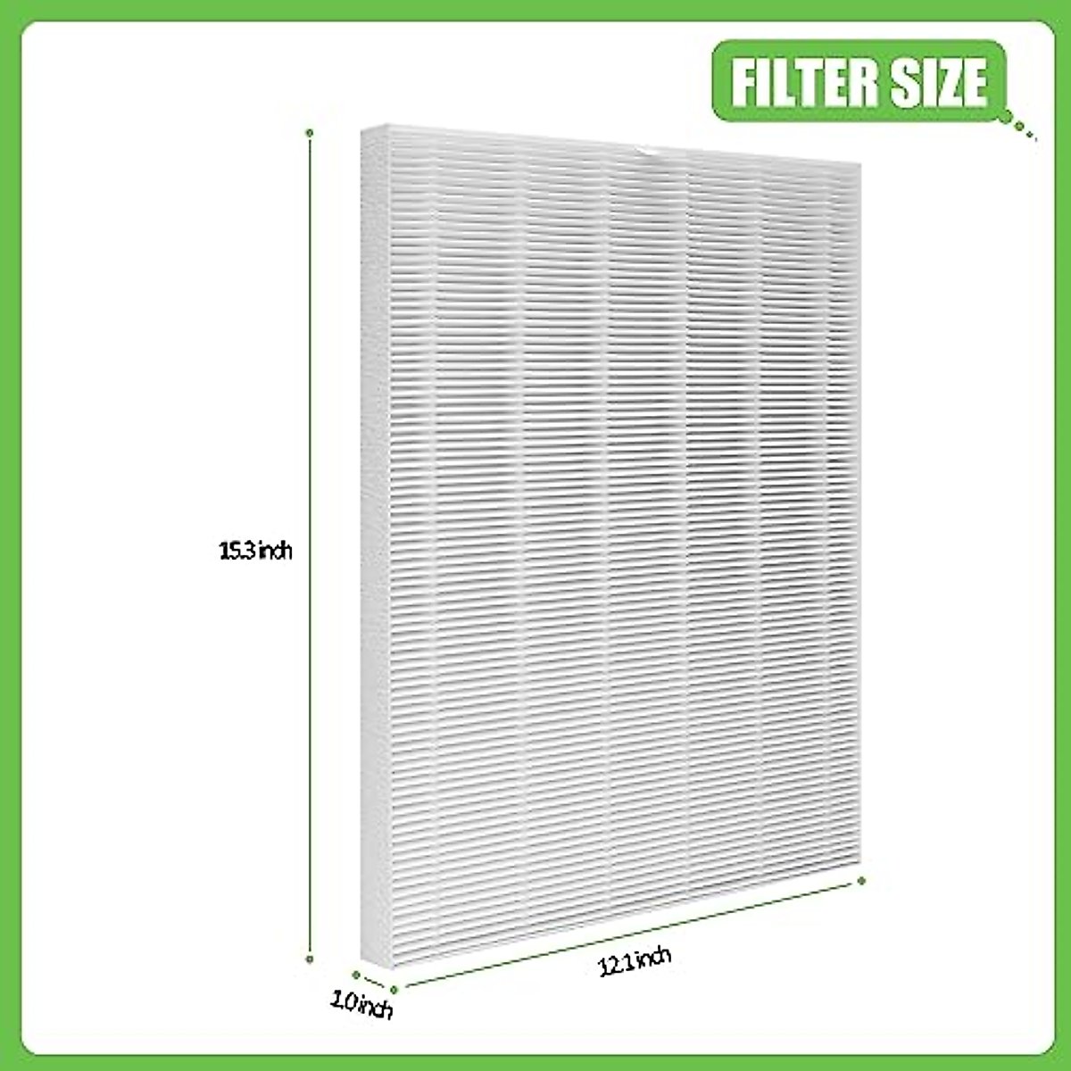 Hichoryer D360 True HEPA Replacement Filter D3, Compatible with Winix D360 Air Purifier, Part Number 1712-0101-02, 2 H13 True HEPA Filters & 8 Activated Carbon Filters