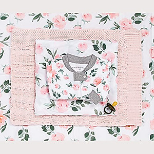 Burt's Bees Baby baby girls Pajamas, Zip Front Non-slip Footed Pjs, 100% Organic Cotton and Toddler Sleepers, Autumn Blooms 2-pk, 12 Months US