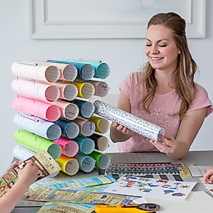 Vinyl Roll Holder with 24 Large Holes - Wide, Sturdy Acrylic Vinyl Storage Organizer - Multifunctional, Easy-to-Assemble Vinyl Roll Storage - Vinyl Organizer Art Rack