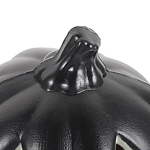 Uonlytech Halloween Pumpkin Lights Battery Operated Black Jack-o-Lantern Light Flameless Candles Pumpkin Lamp Decoration for Halloween Party Favor Decoration (Without Batteries)