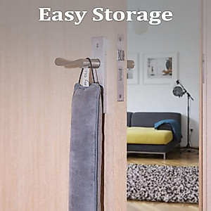 My OLi Under Door Draft Stopper Decorative Wind Stopper 36 inch for Door & Window Noise Blocker Gap Stoppers Window Sealer - Light Gray