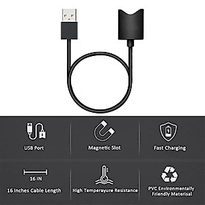 Smart USB Charger, USB Fast Charger Cord with Strong Magnetic Adsorption-16inches