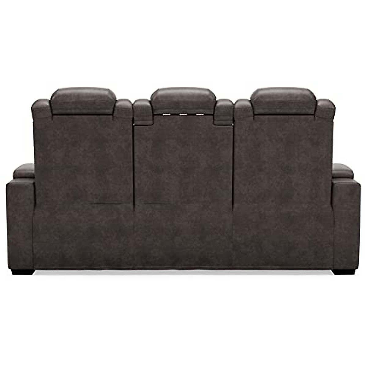 Signature Design by Ashley Hyllmont Power RecliningSofa with Adjustable Headrest, Weathered Gray