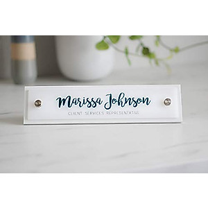 Desk Name Plate Plaque Personalized with your Name and Title 10 x 2.5 in