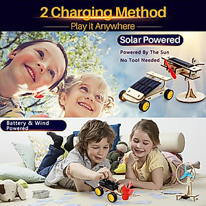 STEM Kits for Kids Ages 8-10-12-14, Stem Toys For Boys Age 8-12, Science Projects For Kids Ages 8-12, Solar Car Building Kits for Boys, Activities Engineering Kit, Gifts For 8 9 10 11 12 Year Old Boys