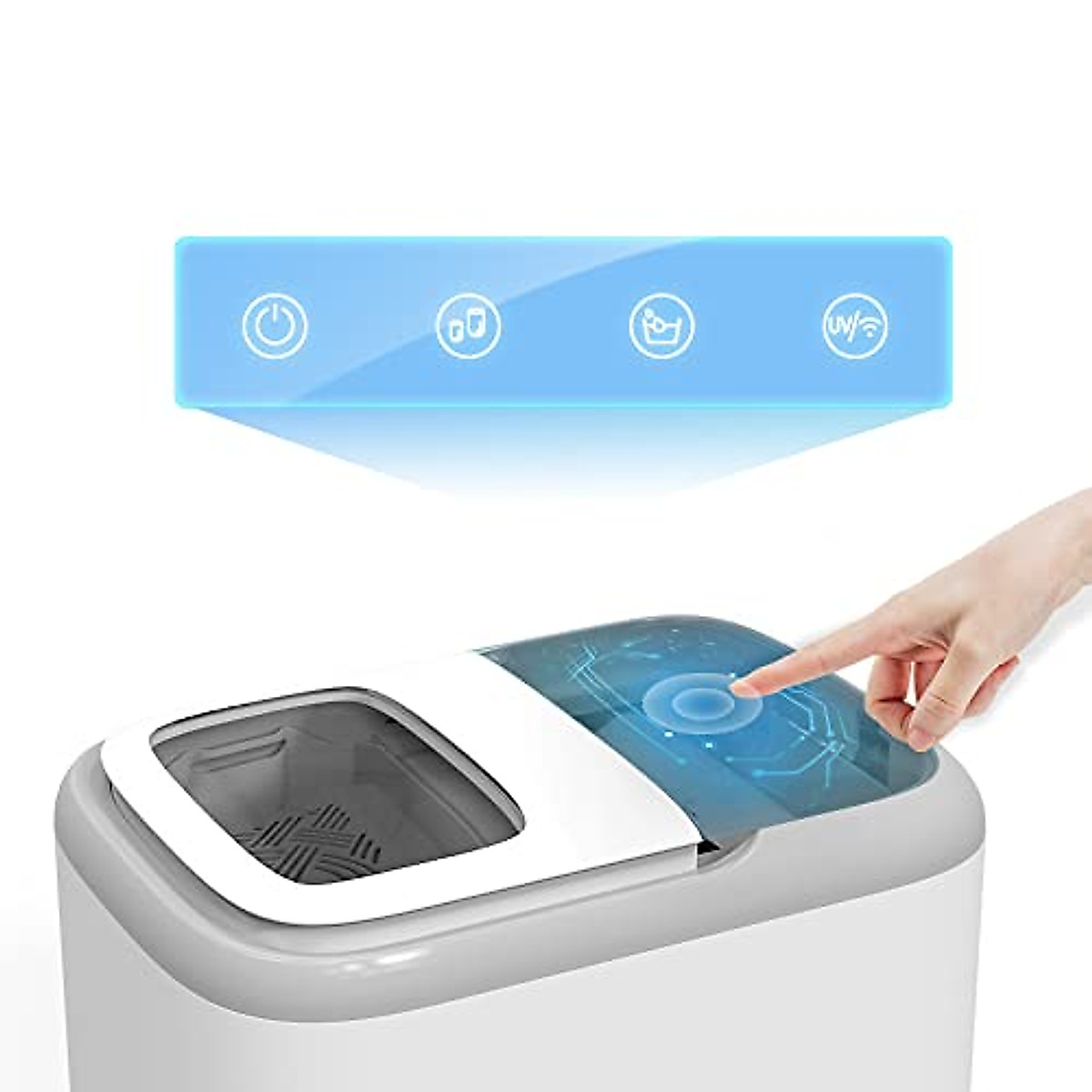 Home Ice Counter Top Portable Machine, Small Ice Machine, Bubble Milk Tea Machine Ice Mini Smart Snow Ice Maker, Commercial with Scoop & Basket, Suitable for Home/Office/Bar/RV