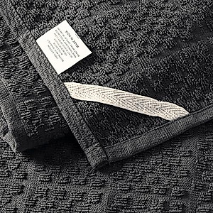 RIANGI Set of 6 Kitchen Towels, 16x26 Inches - Grey Dish Towels for Tea, Drying Dishes, Cotton Cloth Hand Towels for Bar - Gray Dish Towels for Kitchen