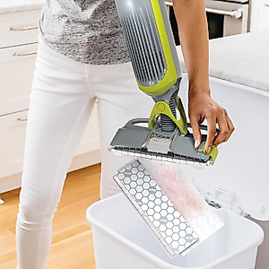 Shark VM200P10 VACMOP Cordless Hard Floor Vacuum Mop with 10 Disposable Pads and 12 oz solution Charcoal Gray -(Renewed)…