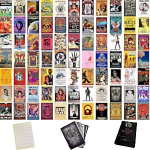 80 Pcs Rock & Grunge Posters - 80s & 90s Band Posters for Room Aesthetic & Decor