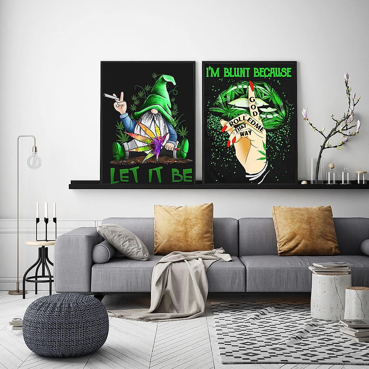 LWZAYS 5d Diamond Painting,Diamond Art Kits 2 Pack Crystal Rhinestone Gem Art Paint with Diamonds for Adults,Arts and Crafts for Home Wall Decor(Let It Be I am Blunt:11.8x15.8 inch)