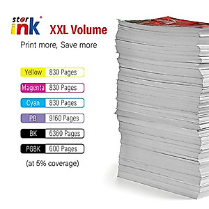 starink Compatible Ink Cartridge Replacement for Canon 280 281 XXL PGI-280XXL CLI-281XXL for Pixma TS8320 TS9120 TS8220 TS8120 TS9100 TS8300 TS8200 TS8222 TS8322 Printer(PGBK/PB/BK/C/M/Y) 6-Pack