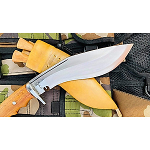 Authentic Kukri - 8" Iraqi Operation Issue Blade - Traditional Hand Forged Full Tang - EGKH Factory Outlet in Nepal - Ready to use Outdoor Knives - Balance water tempered - High Carbon Steel