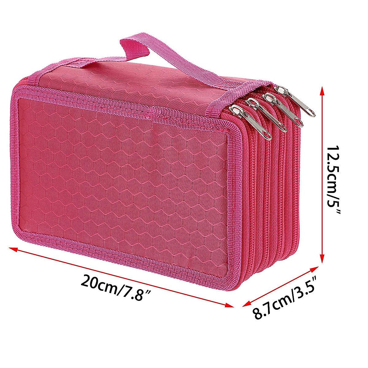 BTSKY® Handy Wareable Oxford Pencil Bag 72 Slots Pencil Organizer Portable Watercolor Pencil Wrap Case (Pink)