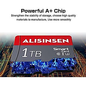 Flash Memory Cards 1TB Micro SD Card 1TB High Speed TF Card Class 10 Mini SD with Adapter for Cell Phone/Body Camera/Dash Cam/Tablet and Drone