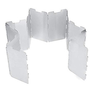 Outdoor Stove Windscreen Stainless Steel Mini Portable Windshield Foldable 11-Plate Picnic BBQ Camping Stove Accessories