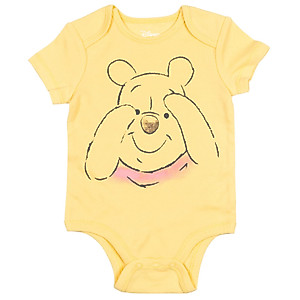 Disney Mickey Mouse Lion King Pooh Bear Tigger Stitch Baby 5 Pack Bodysuits 0-3 Months